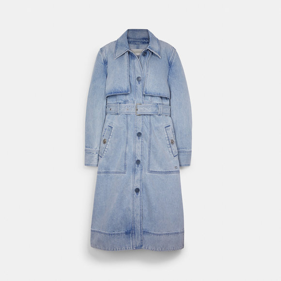 Coach | Jackets & Coats | Nwt Coach Outlet Denim Trench | Poshmark